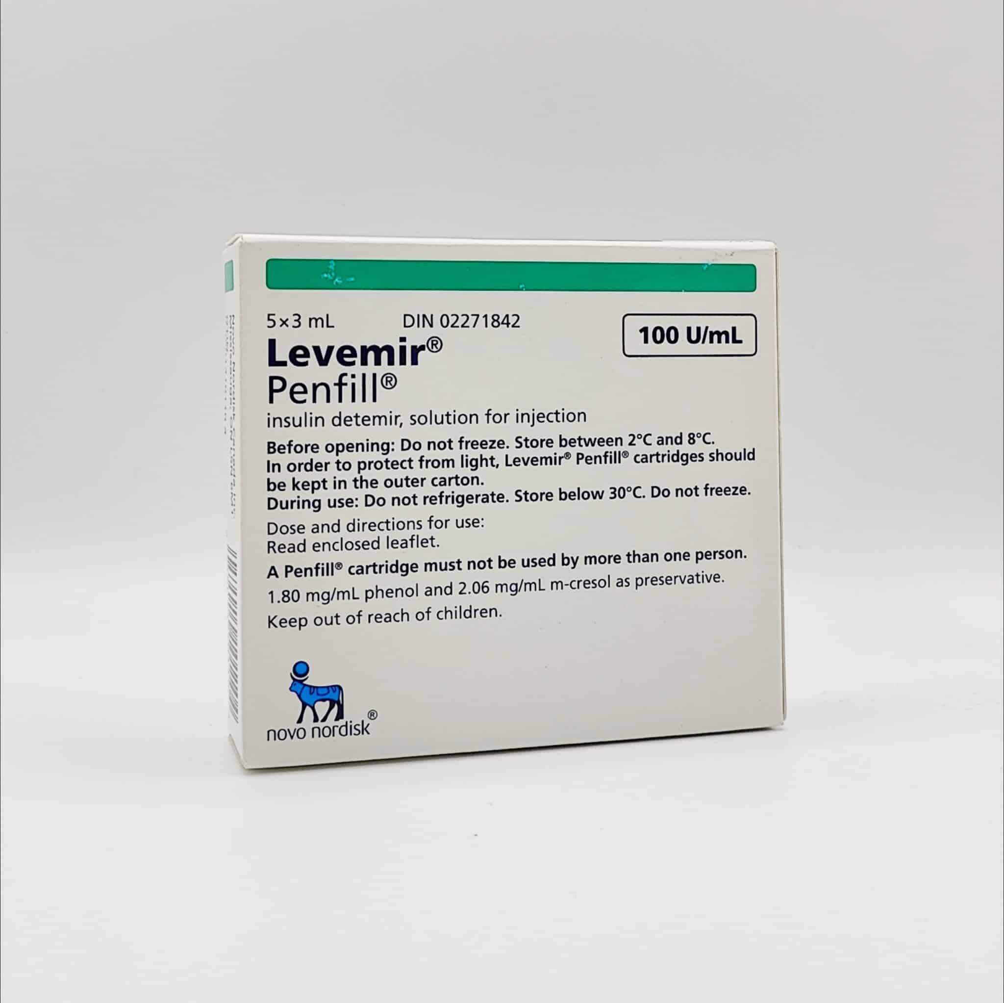 Buy Levemir PenFill Cartridge (Insulin) from Canada Online - Over the ...