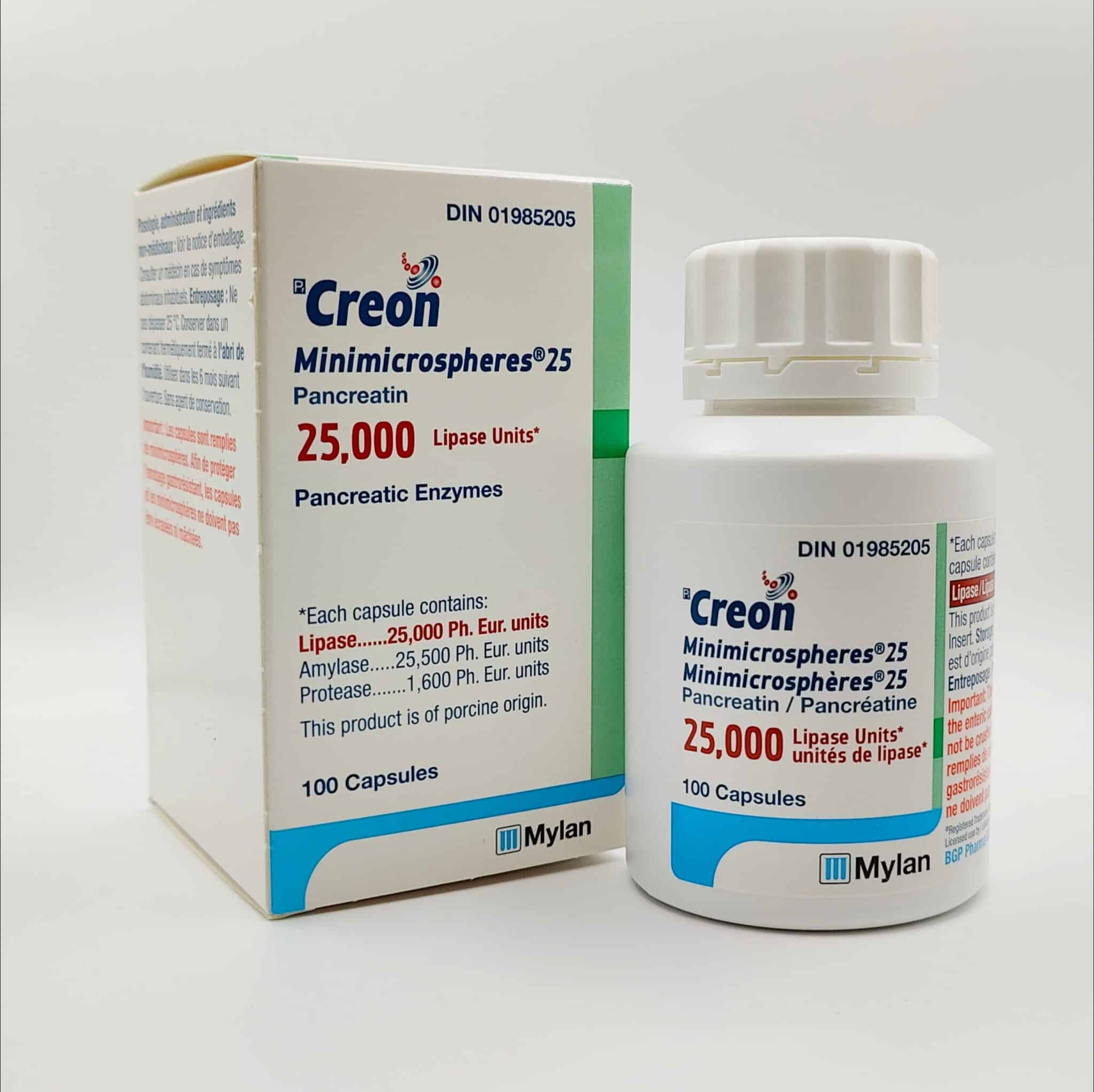 Buy Creon (Pancrelipase (amylase, lipase, protease)) from Canada Online ...